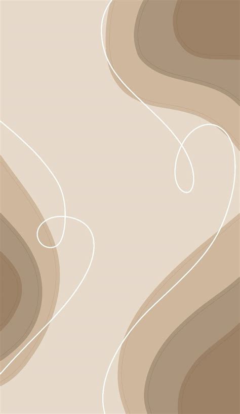 Beige Brown Blob Wallpaper Template