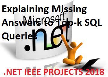 Dotnet Datamining Explaining Missing Answers To Top K SQL Queries