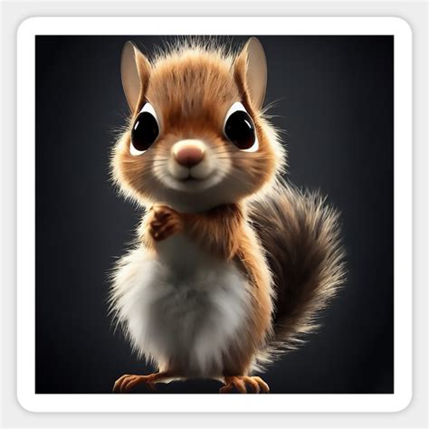Cutest Squirrel Ever Squirrel Sticker Teepublic