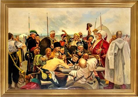 Ilya Repin The Zaporozhian Cossacks Write A Letter To The Turkish