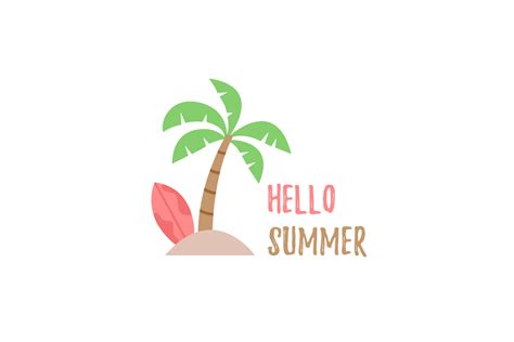 Coconut Tree Summer Elements Graphic By Syaefulans · Creative Fabrica