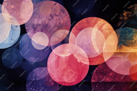 Premium Photo Illustration Featuring Overlapping Circles Of Different Sizes And Transparencies