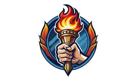 Hand Holding Flaming Torch Hand Holding Torch Icon Stock Vector