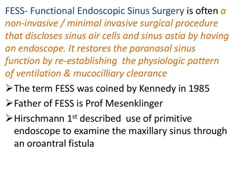 Functional Endoscopic Sinus Surgery