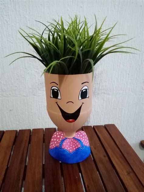 Maceta Diy Jar Crafts Plastic Crafts Bottle Crafts