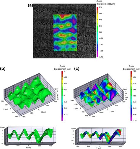 Z Axis Displacements Observed On The Cross Section Of Red Oak Wood A Download Scientific