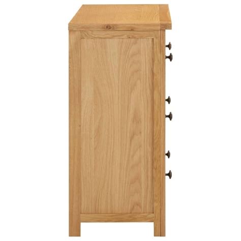 Chest Of Drawers 80x35x75cm Solid Oak Wood