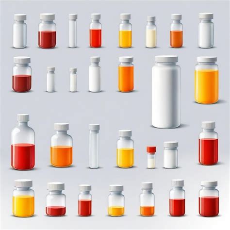 Dosage Vector Set White Background Isolated A High Qual Premium Ai