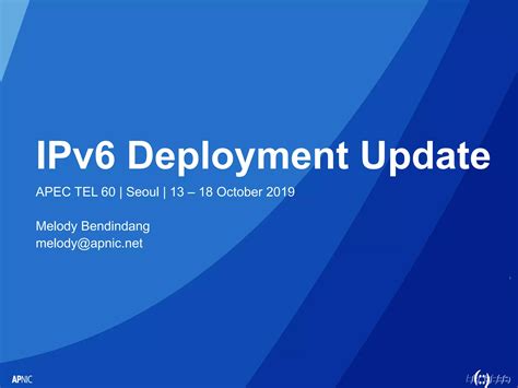 apec tel 60 ipv6 deployment update ppt