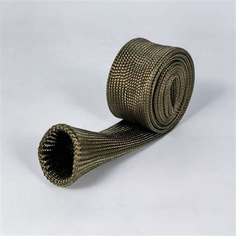 Oil Gas Pipeline Protection Chemical Resistant Basalt Fiber Sheathing Basalt Fiber Sleeving