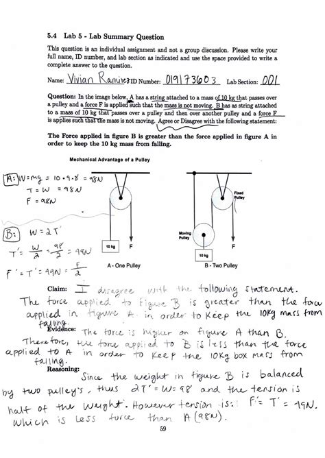 Lab 5 Summary Question CP 1 Physics Lab 5 Lab 5 Lab Summary