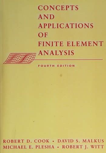 concepts and applications of finite element analysis by robert davis