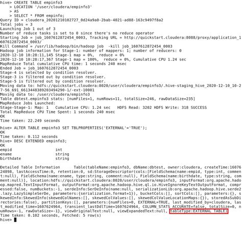 can we create an external table using ctas big data and sql