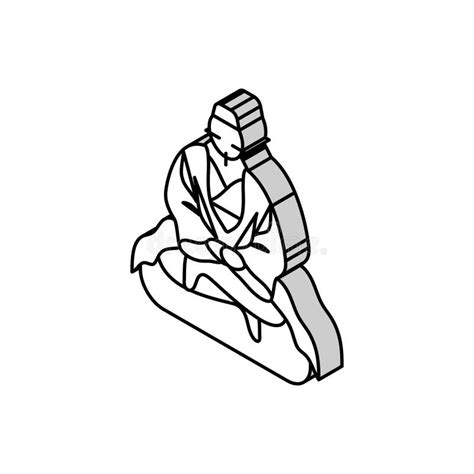 Jade Emperor Taoism Isometric Icon Vector Illustration Stock Vector