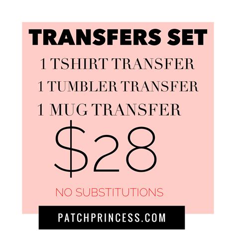 Transfer Set Patch Princess