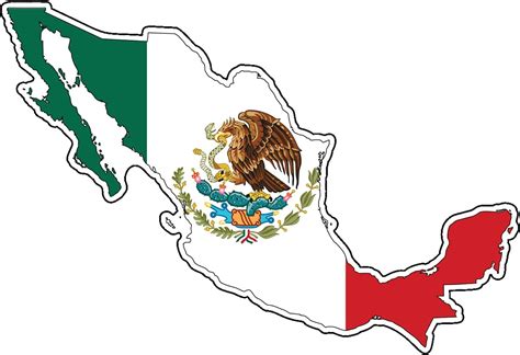 Wickedgoodz Mexico Vinyl Decal Mexican Flag Bumper Sticker For