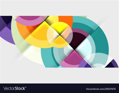 Geometric Design Abstract Background Circles Vector Image