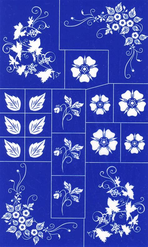 Rub N Etch Stencil Floral Corners Etching Engraving Delphi Glass