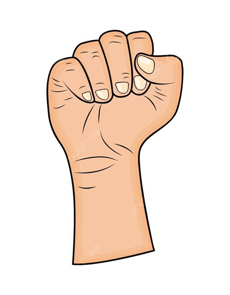 Realistic Cartoon Illustration Of A Fist Hand Gesture In Vector Format