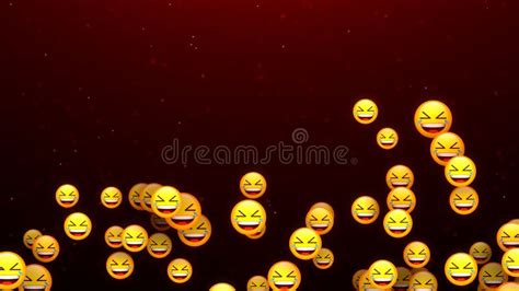 Emoji Laughing Smiley With Tears Of Joy Emoticon Balls And Glitter Dust
