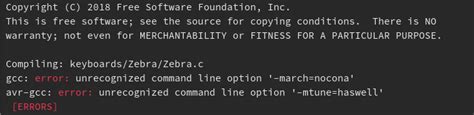 Toolchain Setup Unrecognized Options · Issue 9301 · Qmkqmk