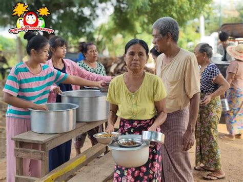 ဆားလင်းကြီးမြို့နယ်တွင် စစ်ရှောင်စခန်း ၃ နေရာအား ထမင်းတစ်နပ်လှူဒါန်း