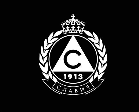 Slavia Sofia Club Logo Symbol White Bulgarie League Football Abstract Design Vector Illustration