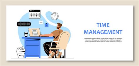 Time Management Banner Royalty Free Vector Image