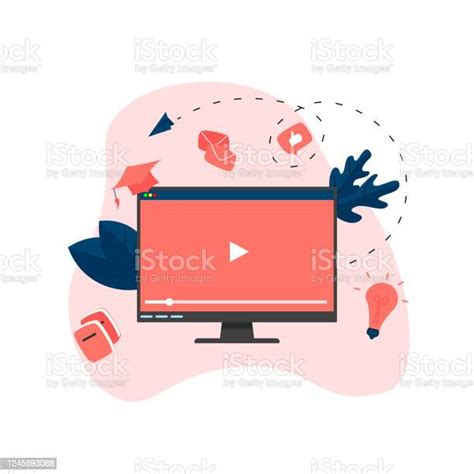 웨비나 인터넷 컨퍼런스 웹 기반 세미나 온라인 교육 E러닝 플랫 디자인 컨셉 개념에 대한 스톡 벡터 아트 및 기타 이미지