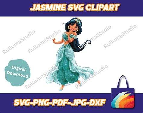 Princess Jasmine Svg Digital Download Etsy