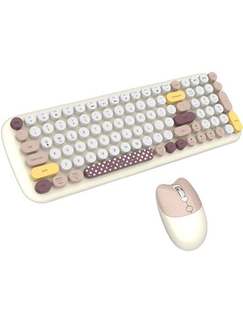 Geezer Cutie 2 4ghz Wireless Keyboard And Mouse Combo Set Yellow