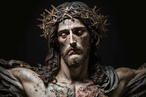 Jesus Christ With Crown Of Thorns Easter Crucification Or