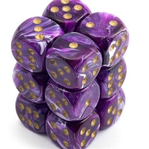 16mm Set Of 12 X D6 Six Sided Dice Mosaic Color Gamedicechip