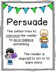 Author S Purpose Poster Set Persuade Inform Entertain TpT