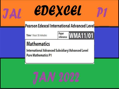 Guided Solution Edexcel Ial January 2022 P1 Teaching Resources