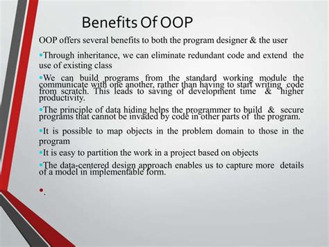Unit 1 Basic Concept Of Object Oriented Programming Ppt
