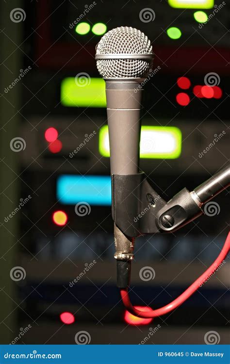 Dynamic Microphone In Studio Stock Image Image Of Vocalist Stand 960645