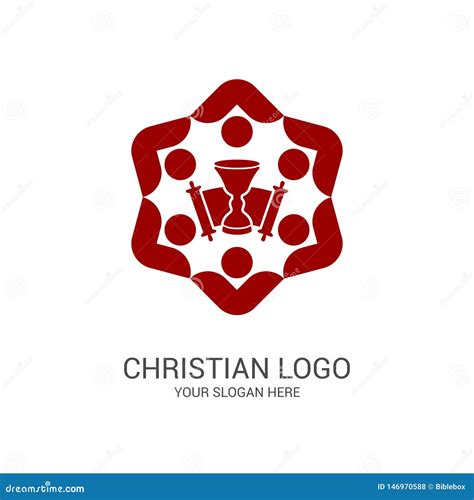 Logo Depicting Unity Community Help And Support Stock Vector