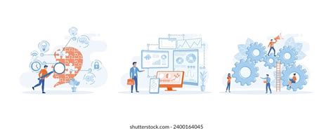 Digital Transformation Data Analysis Digitization Businessman Stock Vector Royalty Free