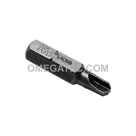 Apex 6 Torq Set ACR Insert Bits 1 4 Hex Drive 212 6 ACR Driver Bits By Omega Technologies