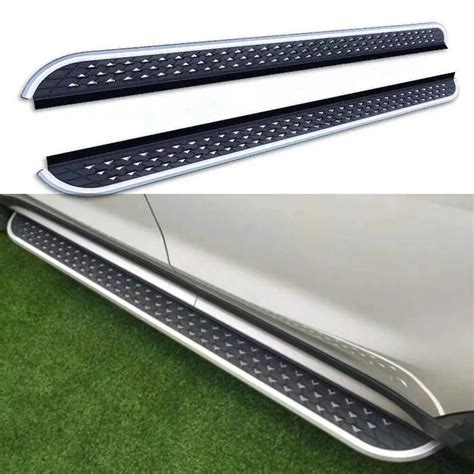 Pcs Aluminum Fixed Running Board Side Step Pedal Side Tube Nerf Bar Fits For Nissan X Trail
