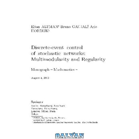 کنترل رویداد گسسته شبکه های تصادفی وبلاگ کتابخانه دیجیتال بلیان