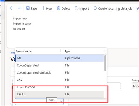how to import data into d365 finance and operations