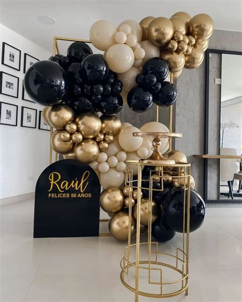 Balloon Garland Arch Kit Black Gold Balloon Garland Party Balloon 30th