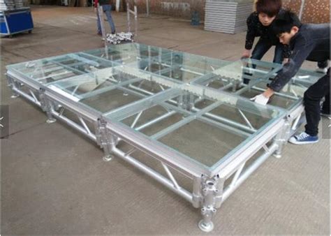 Aluminum Frame Tempered Glass Stage Luxury Wedding Glass Stage Platform