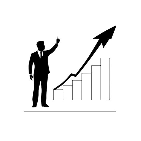 A Man Pointing At A Graph Premium Ai Generated Vector