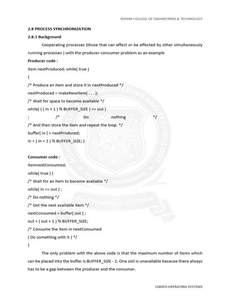 Process Synchronization Pdf Synchronization Software Engineering