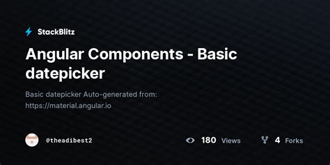 angular components basic datepicker stackblitz