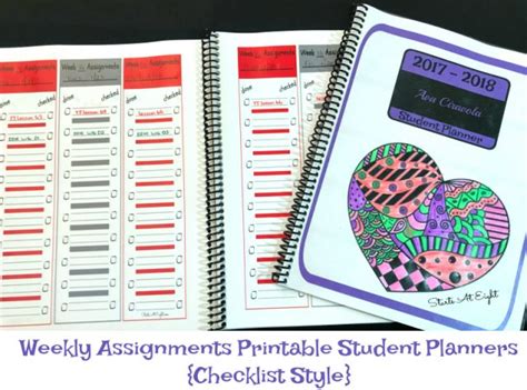 Weekly Assignments Printable Babe Planner Checklist Style StartsAtEight