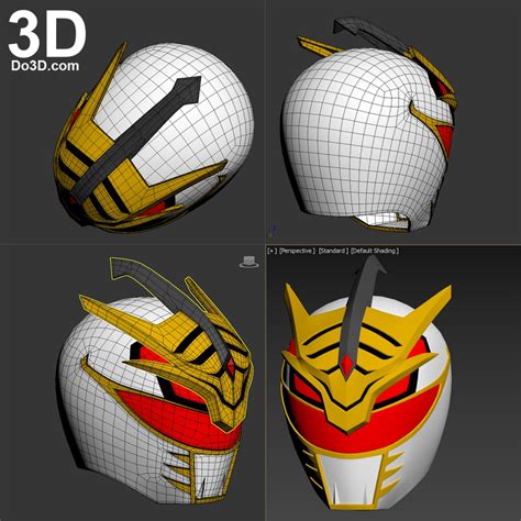 3d Printable Model Lord Drakkon Mysterious White Power Ranger Helmet